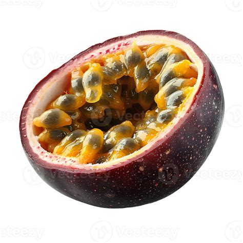 Ai Generated Passion Fruit Png Purple Passion Fruit Top View Png