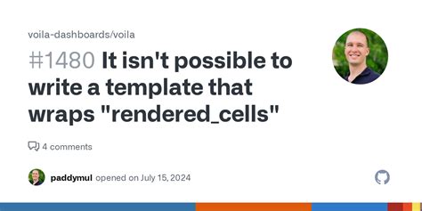 It Isnt Possible To Write A Template That Wraps Rendered Cells · Issue 1480 · Voila