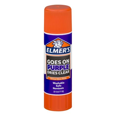 Elmers Disappearing Purple Washable School Glue Stick 077 Oz 1