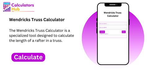 Wendricks Truss Calculator Online