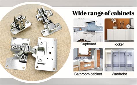 3 Pcs Cabinet Door Hinges Cabinet Hinge Repair Plate Kit Fix Loose