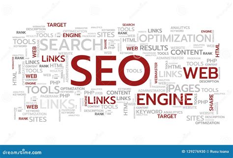 SEO Words Vector Illustration Web Banner Stock Vector Illustration Of Background Blue