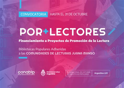 Convocatoria Para Proyectos De Promoción De La Lectura En Las