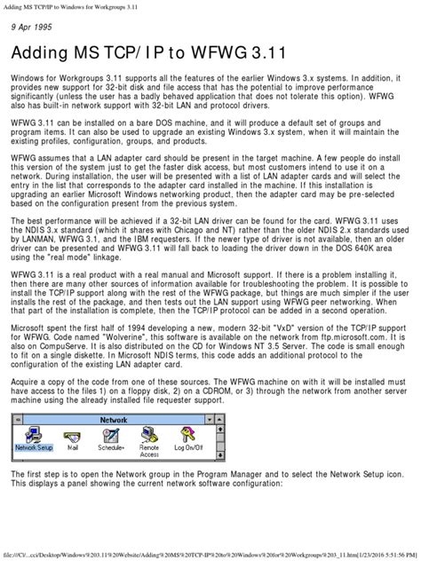adding tcp ip to windows for workgroups 3 11 pdf ip address