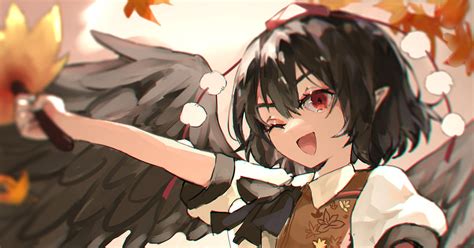 射命丸文 紅葉を散らす天狗 涼貓のイラスト Pixiv