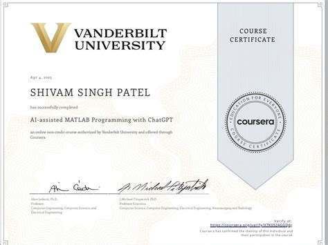 Matlab Ai Programming Coursera Lifelonglearning Shivam Singh Patel