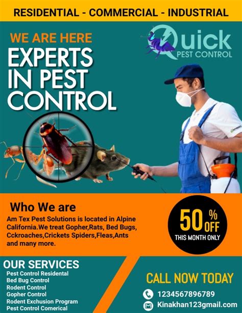 Pest Control Flyer Pest Control Services Adv Template Postermywall