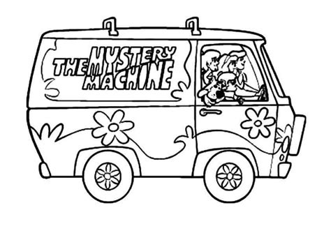 Mystery Machine Scooby Doo Coloring Pages