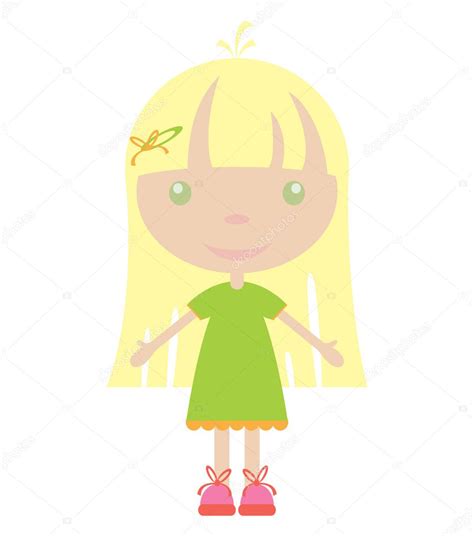 Vector Illustration Of Cute Girl — Stock Vector © Natalie Art 3485942