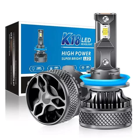 Allextreme K H LED Headlight Watt H Car Driving Headlamp Bulb Lights LM Chip Fog