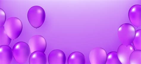 Violet Balloon Bunch Vector Holiday Illustration Of Flying Violet