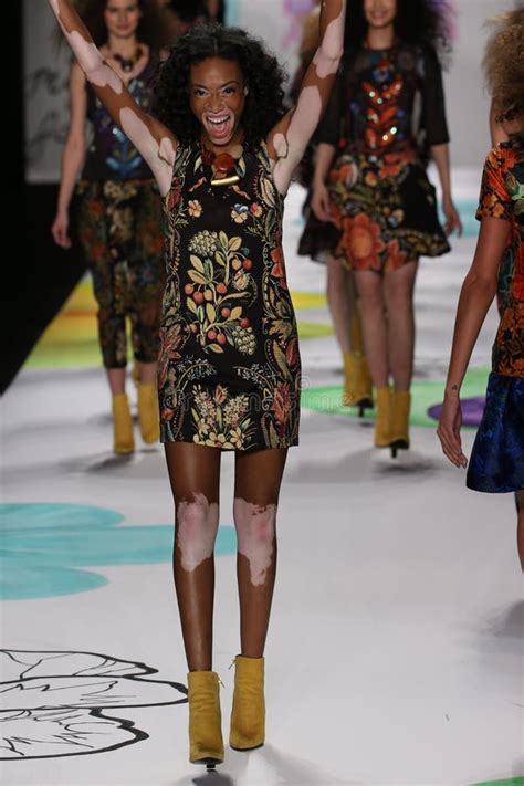 Winnie Harlow Walks The Runway At The Desigual Fashion Show During