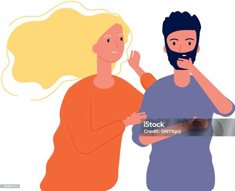 험담 남성 여성 여자 말하기 와 남자 에 귀 몇 가지 비밀 속삭임 벡터 문자 속삭임에 대한 스톡 벡터 아트 및 기타 이미지