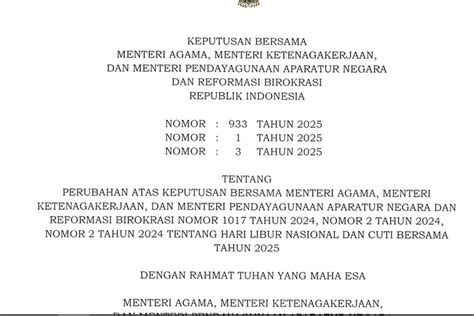 Foto Alasan Pemerintah Tetapkan Senin 18 Agustus 2025 Jadi Hari Cuti