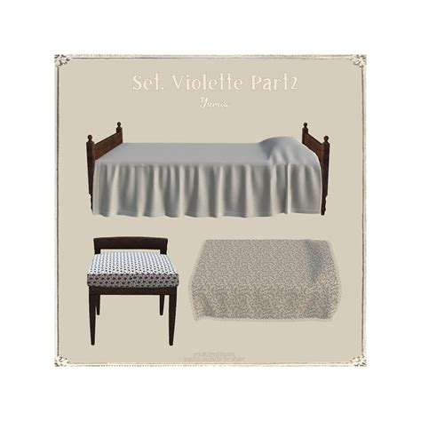 Set Violette Part 2 This Set Including Bed 14 Swatches Stool 7