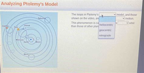 Solved Analyzing Ptolemys Model The Loops In Ptolemys Model And