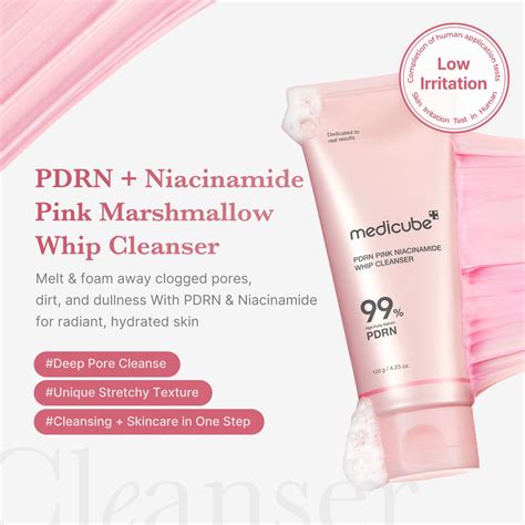 Medicube Pink Cleanse And Glow Duo Pdrn Marshmallow Whip Cleanser And P