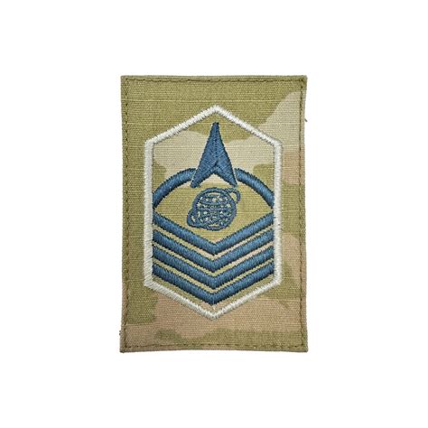 Space Force Rank Master Sergeant Embroidered Ocp W Hook Each
