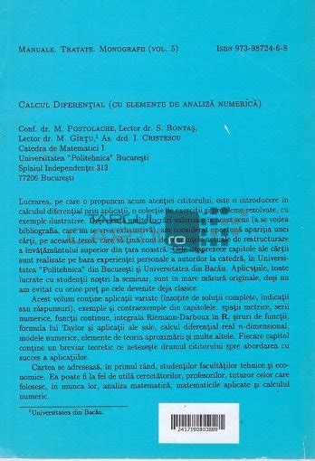 S Bontas M Postolache M Girtu I Cristescu Calcu