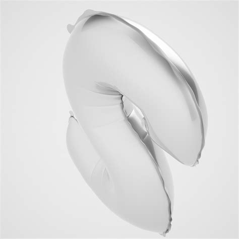 Фольга воздушный шар цифра два серебро 3d Модель 9 Max 3ds Fbx