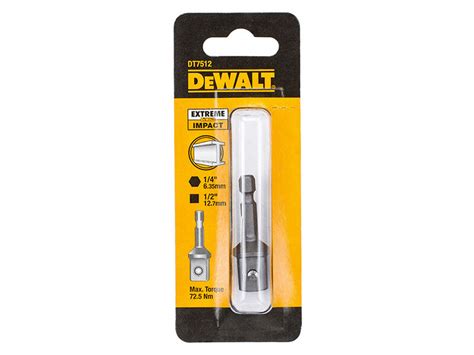 Dewalt Dt7512 1 4in Hex To 1 2in Drive Impact Adaptor Only £15 88