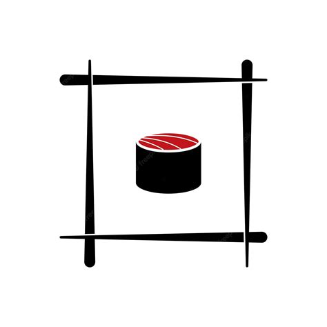 Vector De Logotipo De Sushi Con Plantilla De Eslogan Vector Premium