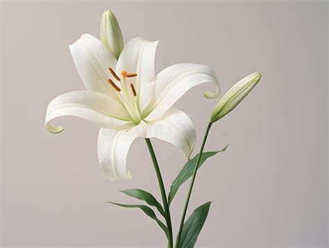 Lily Flower In Studio Background Single Lily Flower Beautiful Flower