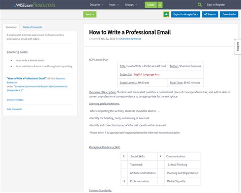 How To Write A Professional Email WISELearn Resources