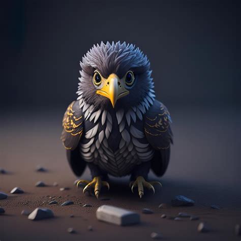 Premium Ai Image A Bird With Yellow Eyes And A Black And Gold