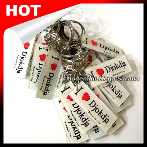 Jual Souvenir Gantungan Kunci Jogja MRT I Love Jogja Kotak Putih Pcs Shopee Indonesia