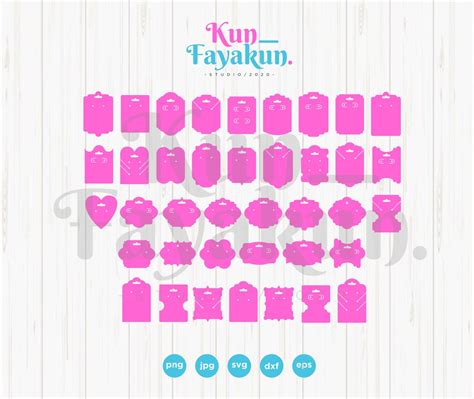 Earring Display Card Svg Earring Card Svg Earring Holder Svg Jewelry Card Holder Templates