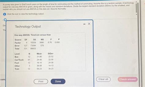 Solved A Survey Was Given To Statcrunch Users On The Length