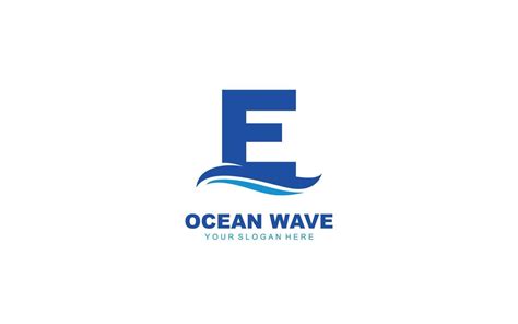 E Wave Logo Design Inspiration Vector Letter Template Design For Brand
