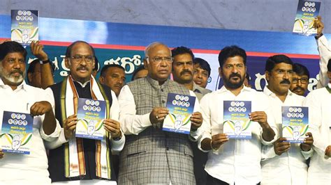 Telangana Congress Releases Poll Manifesto Offers Sops To Every