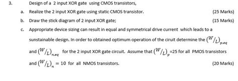2 Input Xor Cmos