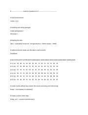 RE5W2 Docx Code For Question 6 2 1 Clear Environment Rm List