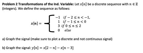 solved problem 2 transformations of the ind variable let