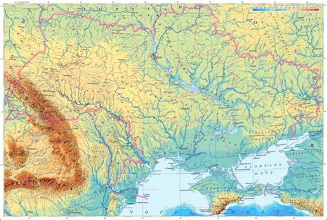 Фізична карта України Go Travel