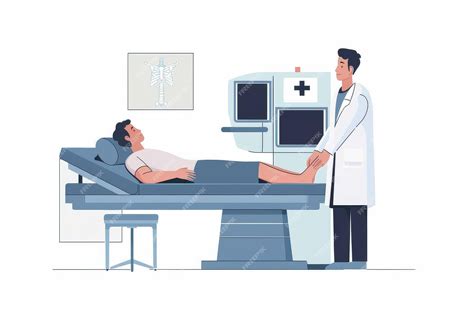 Premium Photo Bone Density Scan Procedure Illustration