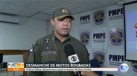 Vídeo Polícia Militar prende suspeito de desmontar motos roubadas no Recife Pernambuco G