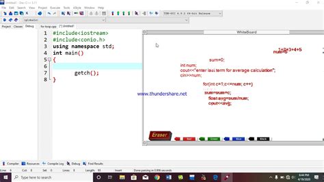 average of n numbers using for loop c youtube