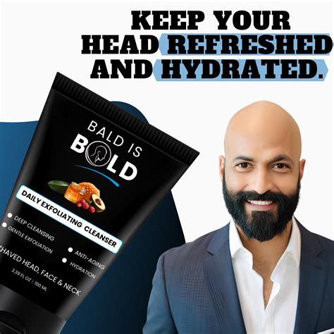 Daily Exfoliating Cleanser Shaved Head Care For Smooth Bald Scalp