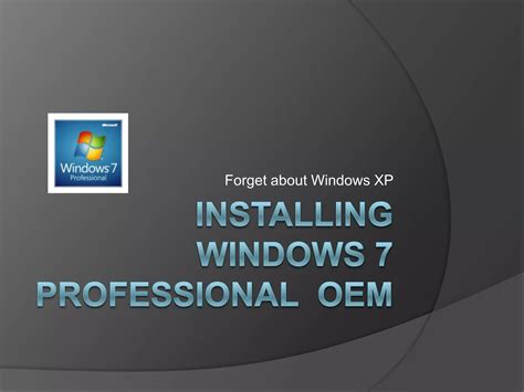 Installing Windows 7 Pptx