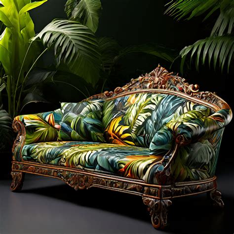 14 Exotic Jungle Print Chaise Lounge By Anna Playground