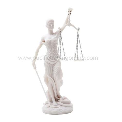 Pacific Tware Desktop Lady Justice Marble Finish Statue Justicia La