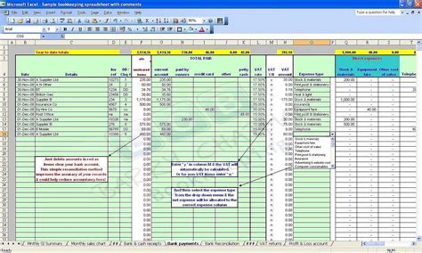 Accounting Bookkeeping Spreadsheets Templates Demo