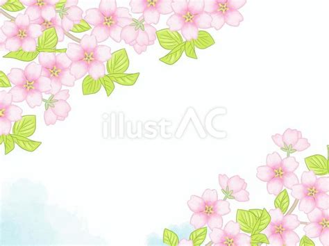 満開の桜と青空イラスト No 23824684｜無料イラスト・フリー素材なら「イラストac」