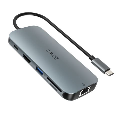Jeswo Hub Usb C 10 Port 3x Usb 3 0 2x Usb 2 0 1x 4k Hdmi 100 W Pd 1x Sd Tf Kártyaolvasó