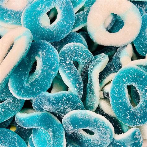 Sour Blue Raspberry Rings Poppin Candy