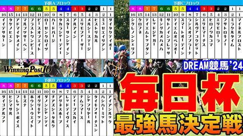 【夢のレース】【ウイニングポスト10】dream競馬24【毎日杯最強馬決定戦】最強馬はどの馬だ！？ Youtube